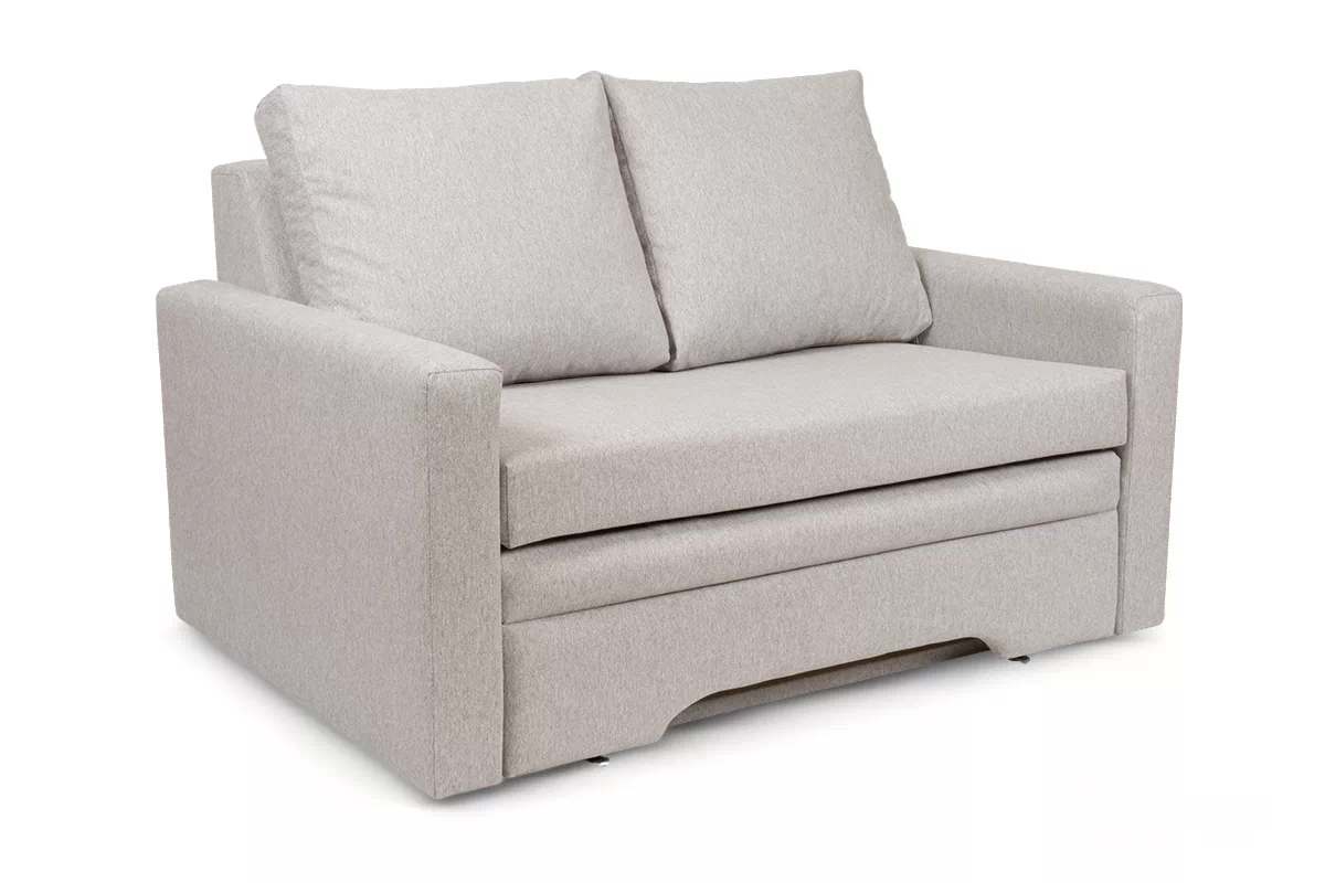 Rozkladacia pohovka Anafia pre 2 osoby - šedá pletenina Gemma 80 ...