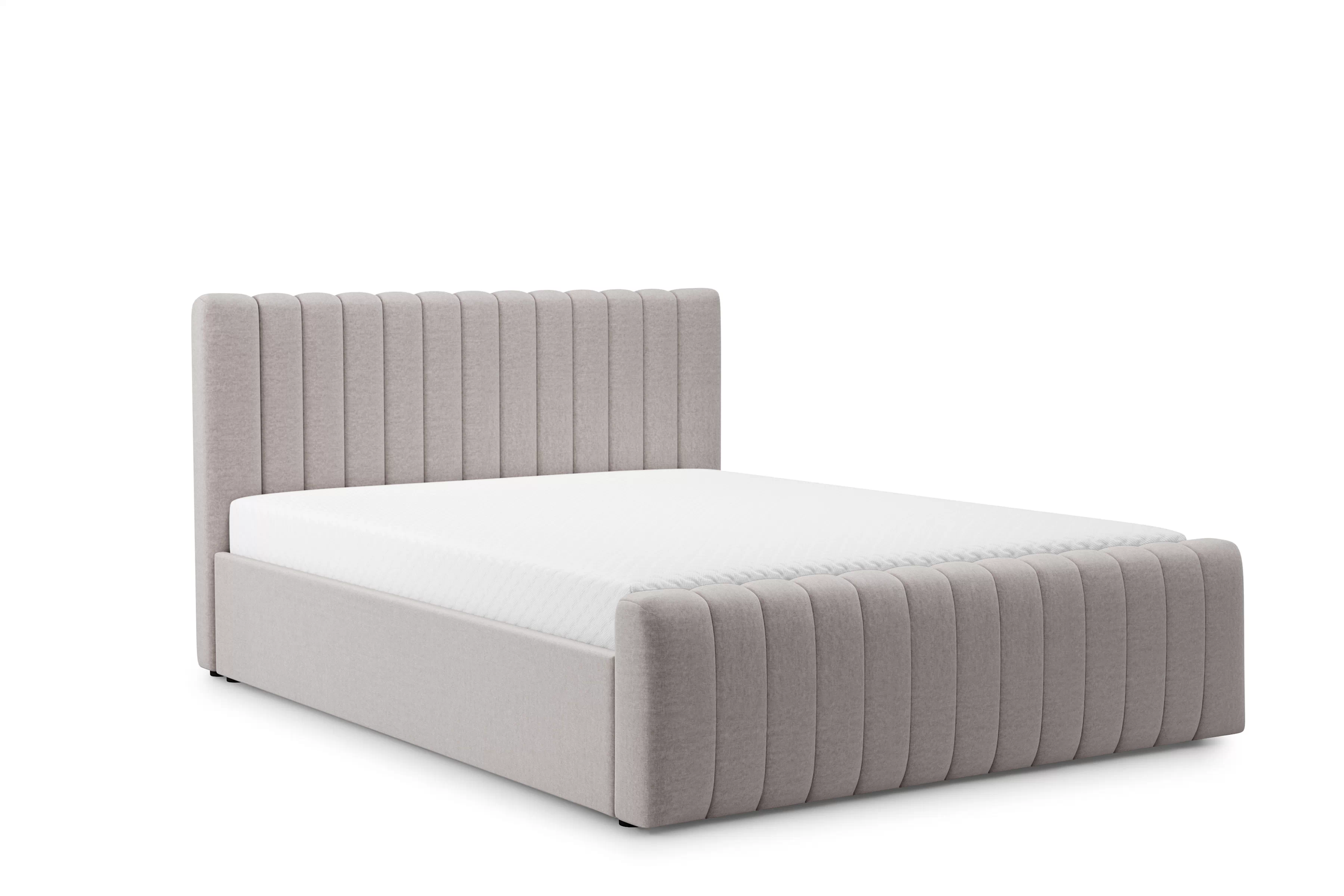 Pat Nicole 160x200 cu spațiu de depozitare - Material textil bej Maya ...