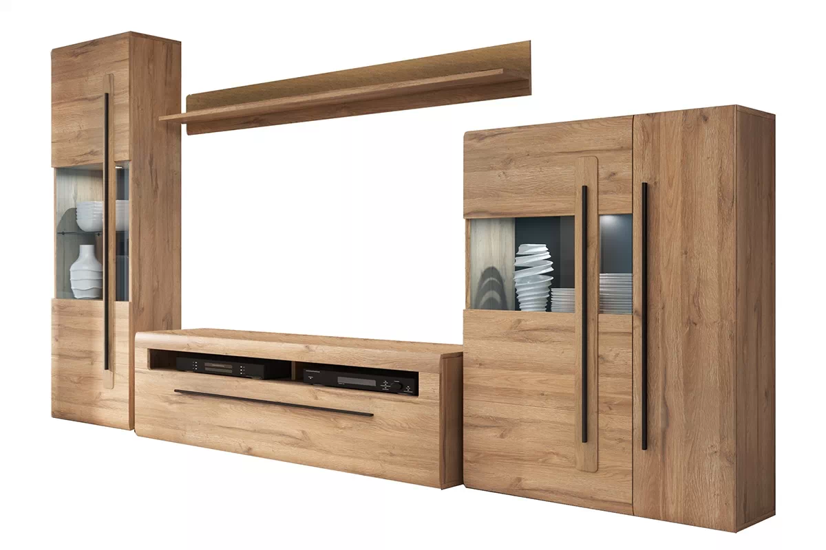 Obývacia stena do obývačky Tulsa III - dub grandson | Nábytok Bogart