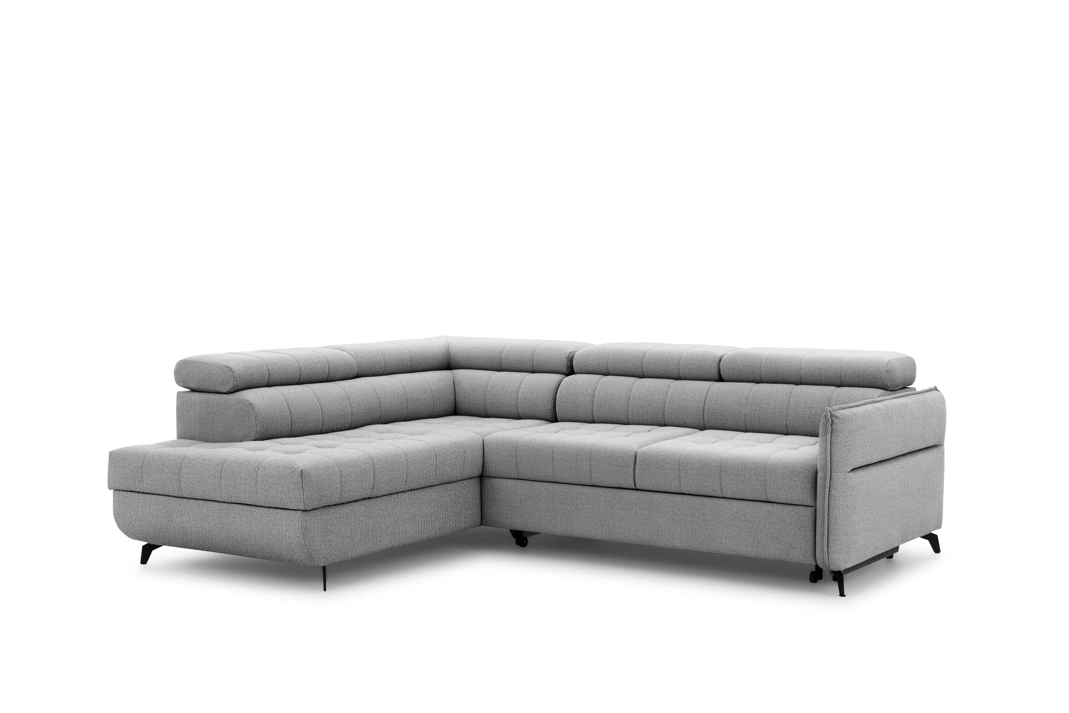 Rozkládací rohová sedací souprava Elarias L levá - šedá Perfect Harmony 80 | Nábytek Bogart